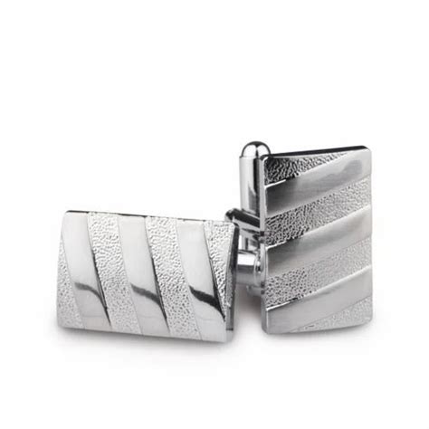 Kavove The Bling Fling Silver Coloured Cufflinks For Men Beaded Cuff