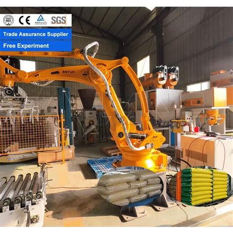 Lane 50kg Small Robot Palletizer Robotic Palletizer Drum Conical Handling System Automatic