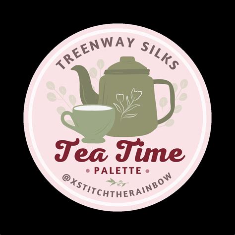 Quoteable Treenway Silk Tea Time Palette Cross Stitch Pattern Paper