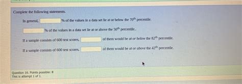 Solved Complete The Following Statements In General Of