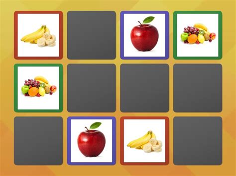 Memory Game Fruit Matching Pairs