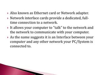 Network Interface Card PPTX