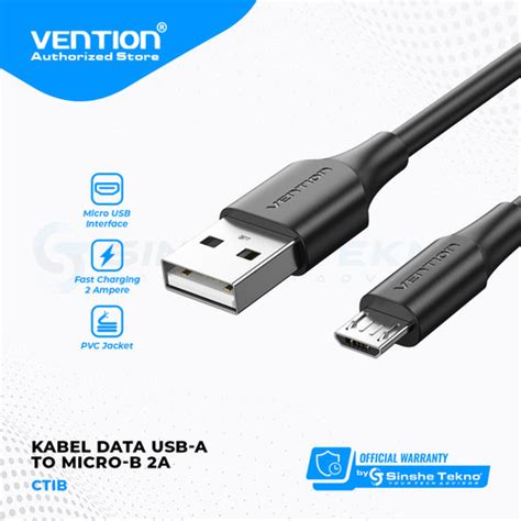Jual Vention Kabel Data Usb A Male To Micro B Usb B Male Cti Black Meter Jakarta Pusat