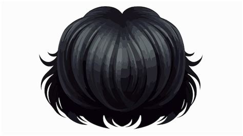Wig Cartoon Vector Illustration Icon For Creative Projects Premium Ai