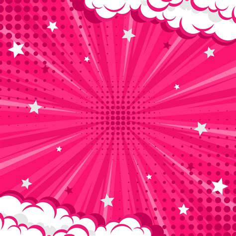 Pink Abstract Comic Background Pop Art Background For Poster Or Book In