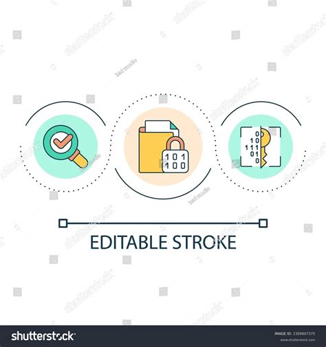 digital data security loop concept icon stock vector royalty free