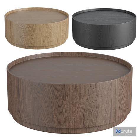 Round Coffee Table Made Of Oak Veneer By Nono Furniture 3d Model Buy