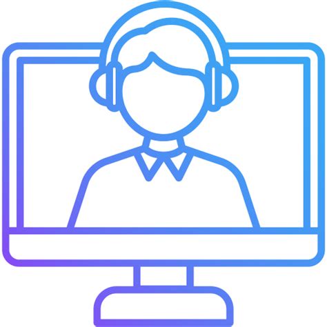 Virtual Assistant Generic Gradient Outline Icon