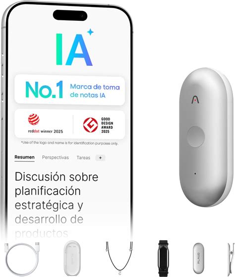 Plaud Notepin S Grabadora De Voz Ia Con Botón De Grabación Táctil