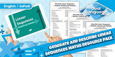 Generate And Describe Linear Sequence Resource Pack Sepedi