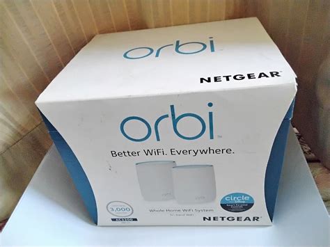 RBK Orbi AC Tri Band WiFi System With Orbi Router RBR And Orbi Satellite RBS