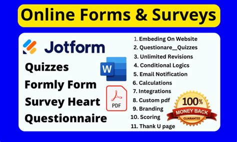 Create Online Forms Surveys Jotform Quizzes Formly Survey Heart Questionnaire By