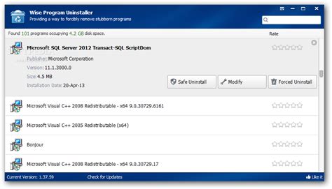 برنامج Wise Program Uninstaller لحذف البرامج وازالة مخلفاتها Windows Xp Microsoft Sql Server