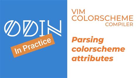 Vim Colorscheme Compiler Parsing Colorscheme Attributes Youtube
