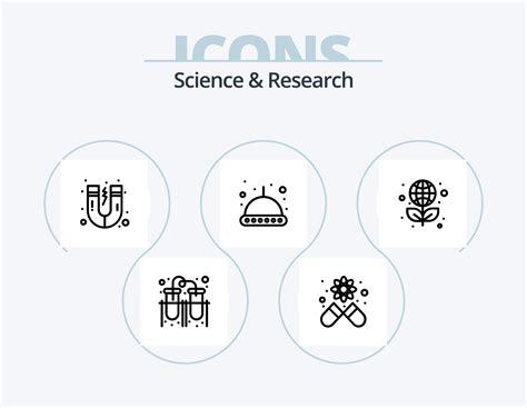 Science Line Icon Pack 5 Icon Design Plant Water Gear Finance