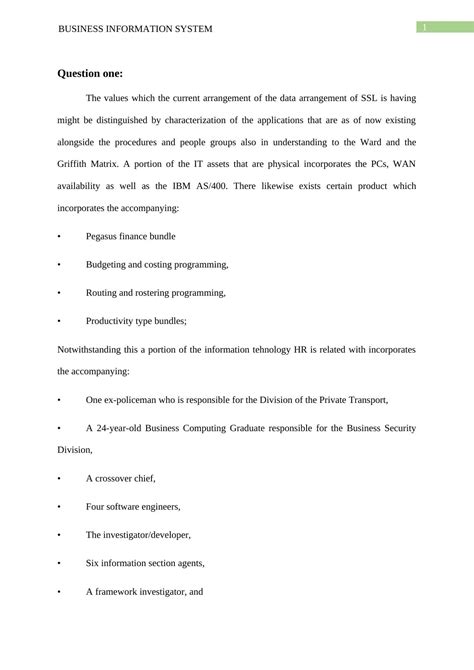 Business Information System Desklib