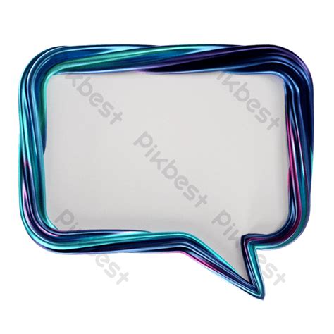 bubble dialog 3d rendering rectangle decors and 3d models psd free