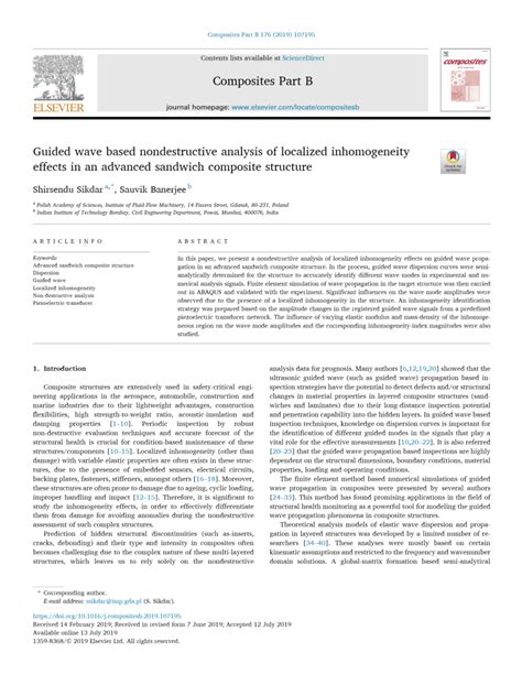 Pdf Guided Wave Based Nondestructive Analysis Of Localized
