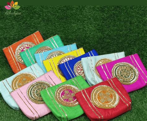 Printed Gota Patch Purse Athulyaa