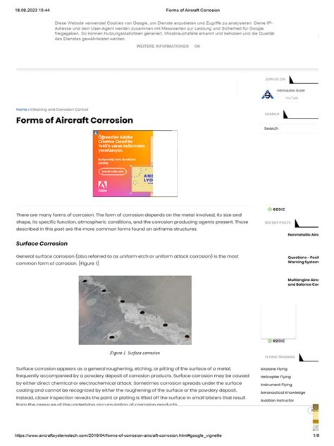 Forms Of Aircraft Corrosion Pdf Corrosion Fatigue Material