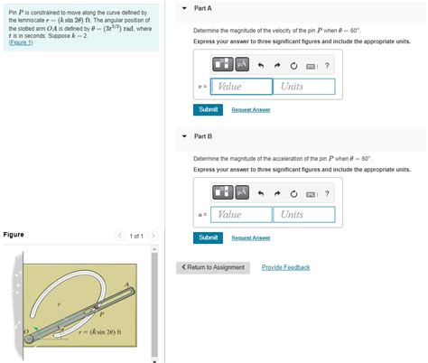 Solved Pin P Is Constrained To Move Along The Curve Defined