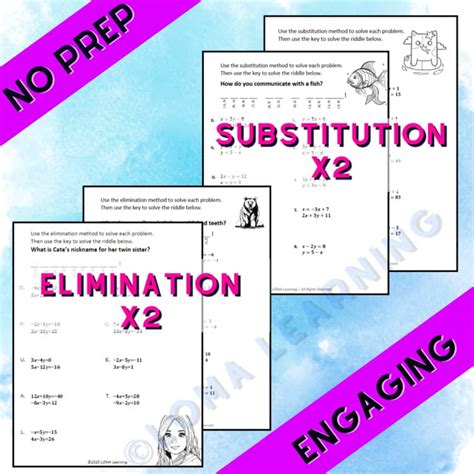 Solving Systems Of Linear Equations Elimination Substitution Method