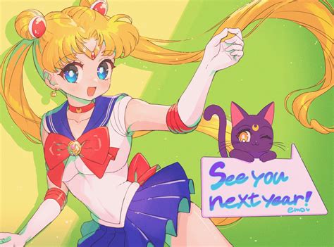Tsukino Usagi Sailor Moon And Luna Bishoujo Senshi Sailor Moon Drawn By Yyemoyy Danbooru
