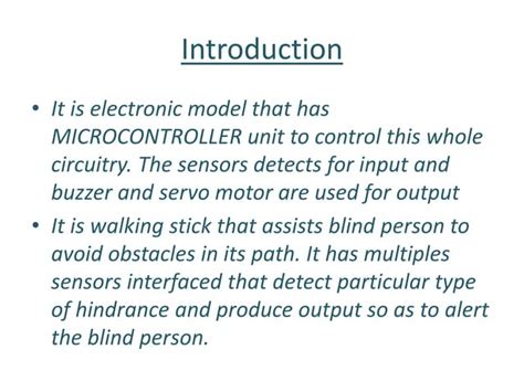 Multi Sensor Based Walking Aid For Blind People Muet Jamshoro Ppt