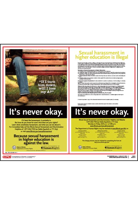 Illinois Sexual Harassment In Higher Education Poster