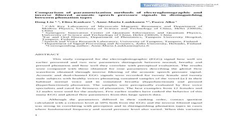 Pdf Comparison Of Parametrization Methods Of Dokumen Tips