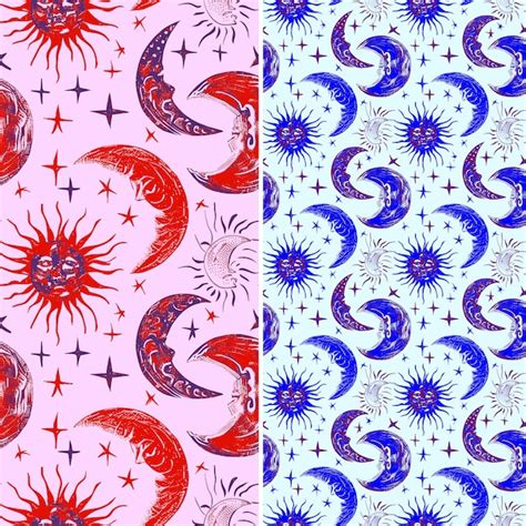 Cute Celestial Patterns Psd High Quality Free Psd Templates For Download Freepik