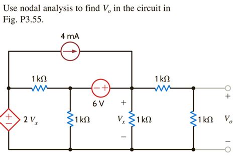 Solved Use Nodal Analysis To Find Vo In The Circuit In Fig Chegg