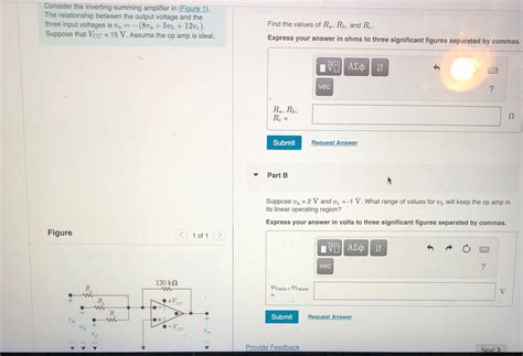 solved consider the inverting summing amplifier in the