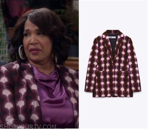 The Upshaws Season 2 Episode 7 Altheas Printed Purple Blazer Shop