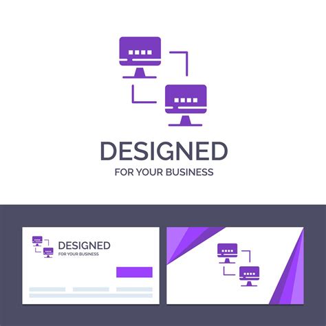 Creative Business Card And Logo Template Computer Network Computing