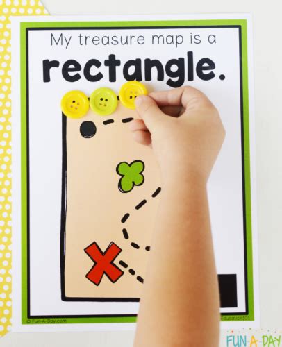 Treasure Map Shape Mats Free Printable Fun A Day