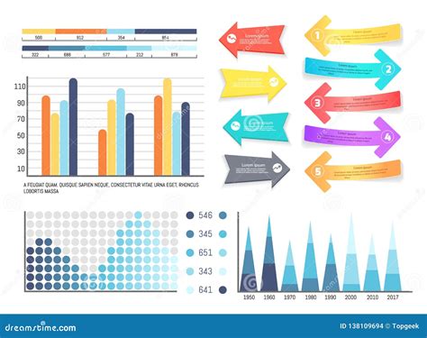 Infographics And Pointers Information Presentation Stock Vector Illustration Of Graph Design