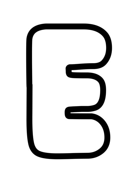 Free Printable Bubble Letter Stencils Bubble Letter E In 2025 Letter Stencils Bubble Letters