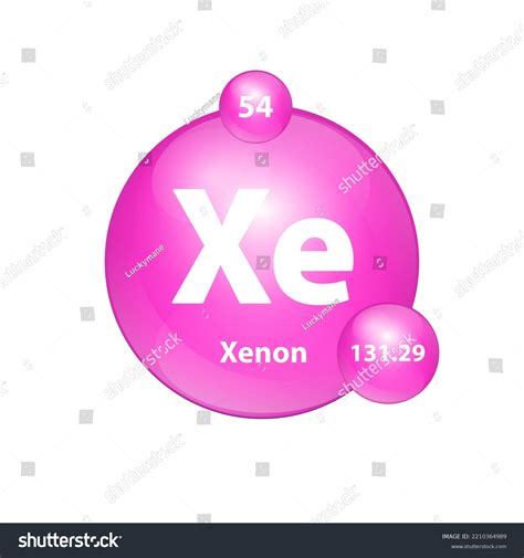 Xenon Xe Icon Structure Chemical Element Stock Vector Royalty Free 2210364989 Shutterstock