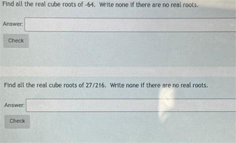 Answered Find All The Real Cube Roots Of 64 Write None If There Are Kunduz