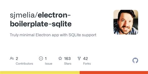 Github Sjmeliaelectron Boilerplate Sqlite Truly Minimal Electron App With Sqlite Support