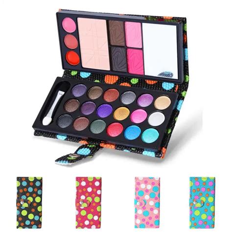 26 색 화장품 쉬머 펄 아이 섀도우 팔레트 천연 메이크업 수정 립 글로스 블러쉬 선물용 버튼 백 세트메이크업 세트 Aliexpress