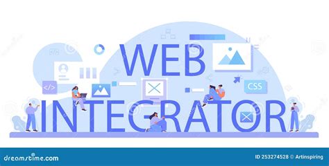 web integrator typographic header website layout converting stock