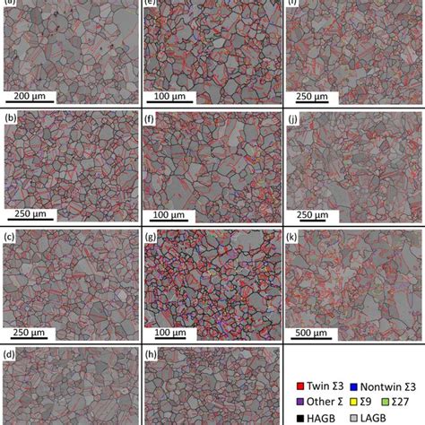 a ebsd grain boundary maps showing high angle grain boundaries in