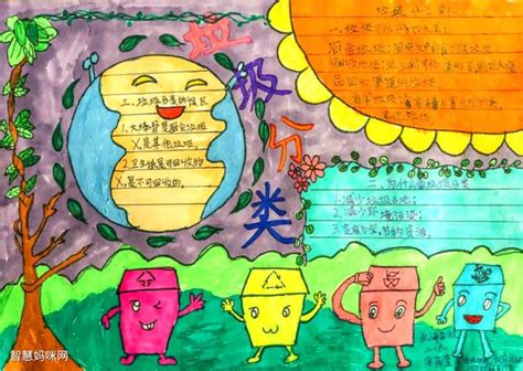 垃圾分类始于心绿色生活我先行手抄报 绿色生活手抄报 普车都