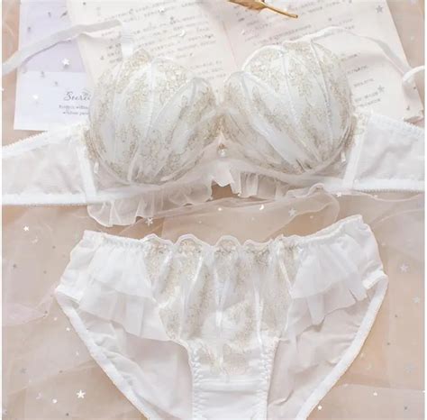 일본 귀여운 란제리 KAWAII 레이스 폭스 브래지어와 팬티 세트 속옷 여자는 DDLG FEMME 플러스 티몬