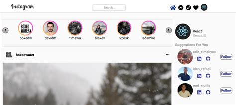 GitHub Idanref React Instagram Clone An Instagram Clone Built With HTML CSS And ReactJS