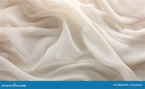 Ethereal Sculptures Translucent Immersion In Soft White Silk Cloth Stock Illustration