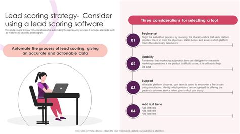 Lead Scoring Strategy Consider Using A Lead Streamlining Customer Lead Management Workflow Ppt