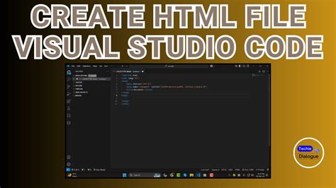 How To Create Html File Visual Studio Code Step By Step Guide Youtube